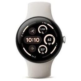 Google Pixel Watch 3 (Wi-Fi) 45 mm, Smartwatch Aluminium Fluorelastomer, 150&ndash;185 165&ndash;215 Porcelain