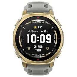 Amazfit T-Rex 3 Pro 44 mm Smartwatch Titanlegierung, Aluminium, Kunststoff Silikon, 20 mm, Arctic Gold