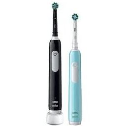 Oral-B Pro Series 1 Duopack Elektrische Zahnb&uuml;rste Blue/Black, Reinigungstechnologie: Mikrovibrationen
