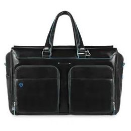 Piquadro Blue Square Reisetasche mit Laptop und iPad&reg;-F&auml;chern Schwarz