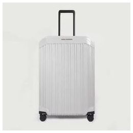 Piquadro PQ-Light 4-Rollen Trolley Koffer 69cm; gl&auml;nzend Grau