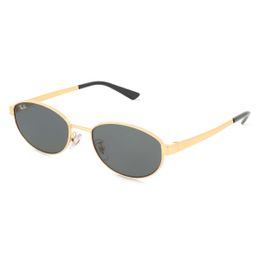 Ray-Ban 0RB3774D | Unisex-Sonnenbrille | Fassung: Vollrand, Oval, Metall, Gold | Glasfarbe: Grau