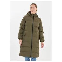 WHISTLER Winter-Steppmantel Abella Long Padded (Kapuze, warm, atmungsaktiv) dunkelgr&uuml;n Damen