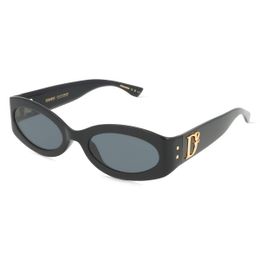 Dsquared2 207431 | Damen-Sonnenbrille | Fassung: Vollrand, Oval, Acetat, Schwarz | Glasfarbe: Grau