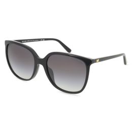 Michael Kors MK2137U | Damen-Sonnenbrille | Fassung: Vollrand, Quadratisch, Acetat, Schwarz | Glasfarbe: Grau Verlaufend