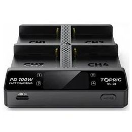 Accsoon Toprig 100W 4-Bay NP-F Fast Charger mit EU GaN Charger