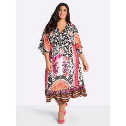 Damen Druck-Kleid, Natur, Gr. 40, sheego loves miss goodlife, Maxikleider, Material: Viskose