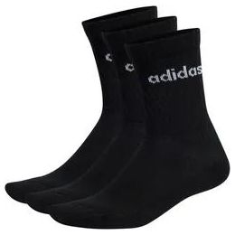3er Pack Adidas Linear Crew Cushioned Socken IC1301 - black/white 28-30