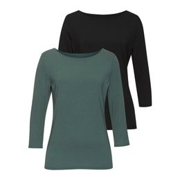 Lascana Shirt female Green, Black size 40/42