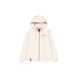 Alpha Industries Zip-Up Hoodie male Beige size XS