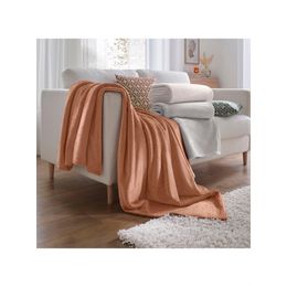 WITT Fleece-Decke, beige, Gr&ouml;&szlig;e 130x170 cm