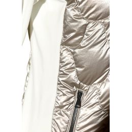 WITT Damen Daunenjacke im Materialmix, ecru-silberfarben, Gr&ouml;&szlig;e 36