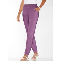 WITT Damen Haremshose mit B&uuml;ndchen am Saum, violett, Gr&ouml;&szlig;e 50