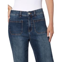 Heine Witt Damen Jeans im Bootcut-Style, blue-stone-washed, Gr&ouml;&szlig;e 42