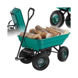 TecTake&reg; Gartenwagen, mit Kippfunktion, leichtg&auml;ngige Lenkachse, Belastbarkeit 120 kg