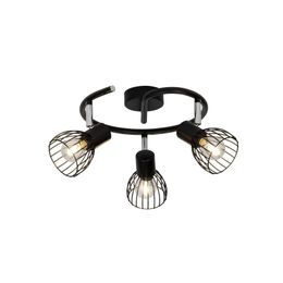 Brilliant Lampe Blacky Spotspirale 3flg schwarz 3x D45, E14, 40W, geeignet f&uuml;r Tropfenlampen (nicht enthalten) F&uuml;r LED-Leuchtmittel geeignet