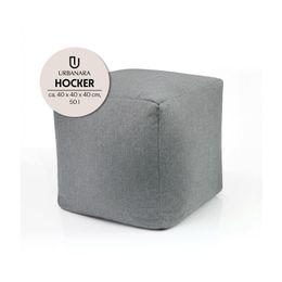 URBANARA Sitzsack-Hocker 85l grau Basic-Comfort