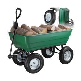 TecTake&reg; Gartenwagen, mit Kippfunktion, leichtg&auml;ngige Lenkachse, Belastbarkeit 300 kg