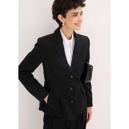 bonprix Blazer mit eingelegten Falten, schwarz