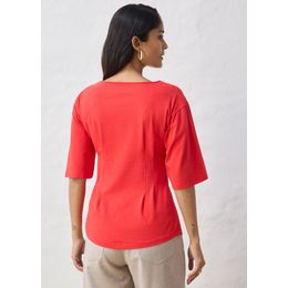 bonprix Shirt aus Baumwoll-Mix, rot, mit Baumwolle