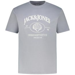 Jack & Jones Gro&szlig;e Gr&ouml;&szlig;en Jack&Jones T-Shirt mit Label-Print Farbe hellblau Gr&ouml;&szlig;e: 6XL
