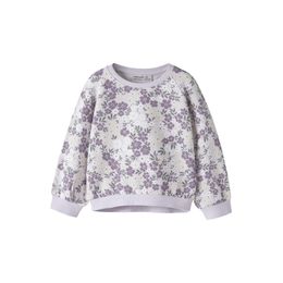name it Sweatshirt 'NMFDartia' M&auml;dchen Gr&ouml;&szlig;e 116 pastellgelb / lavendel / brombeer / wei&szlig;