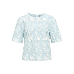 Object Bluse 'OBJMya' Damen Gr&ouml;&szlig;e XS himmelblau / wei&szlig;