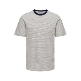 Only & Sons Only & Sons T-Shirt 'ONSFRED' Herren Gr&ouml;&szlig;e L creme / dunkelblau