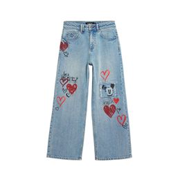 Desigual Jeans 'Mickey Mouse' Damen Gr&ouml;&szlig;e 34 blau / mischfarben