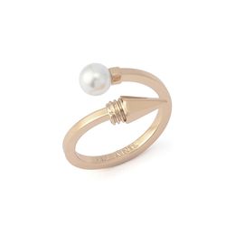 AllSaints Ring 'Hazel Pearl' Damen Gr&ouml;&szlig;e 54/56 gold / perlwei&szlig;