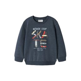 name it Sweatshirt 'NMMVAlexander' Jungen Gr&ouml;&szlig;e 104 hellbeige / blaumeliert / schoko / rot