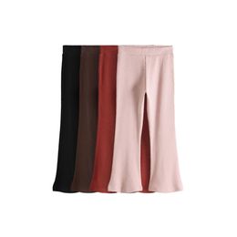 The Set Leggings M&auml;dchen Gr&ouml;&szlig;e 140 dunkelbraun / rosa / rot / schwarz