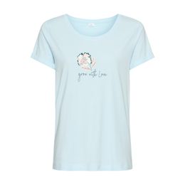 s.Oliver Schlafshirt Damen Gr&ouml;&szlig;e L blau / petrol / pastellpink / eierschale
