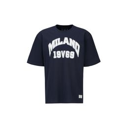 19V69 Italia T-Shirt 'Tamaro College' Herren Gr&ouml;&szlig;e L navy / wei&szlig;