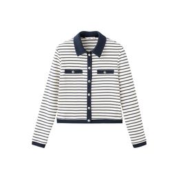 Mango Strickjacke 'PORTO' Damen Gr&ouml;&szlig;e M navy / wei&szlig;