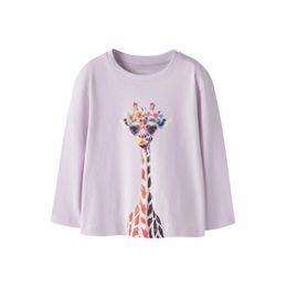 name it Shirt 'NMFVOTEA' M&auml;dchen Gr&ouml;&szlig;e 92 pastelllila / orange / pink / schwarz