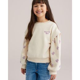 WE Fashion Sweatshirt M&auml;dchen Gr&ouml;&szlig;e 110/116 beige
