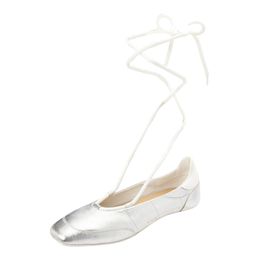 Patrizia Pepe Ballerina Damen Gr&ouml;&szlig;e 40 silbergrau