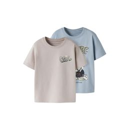 name it T-Shirt 'NMMDIGRO' Jungen Gr&ouml;&szlig;e 122/128 blau / hellgelb / grau / schwarz