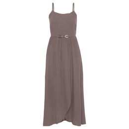 Lascana Kleid Damen Gr&ouml;&szlig;e 44 taupe Winterkleid