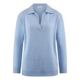 Polo-Pullover Peter Hahn blau, 40