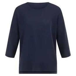 Rundhals-Pullover aus Kaschmir Peter Hahn blau, 36