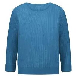 Rundhals-Pullover aus 100% Kaschmir Peter Hahn blau, 36