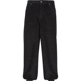 Urban Classics Herren Stoffhose "Urban Classics Herren 90 ́s Corduroy Pants"schwarz, Gr. 34, unifarben, 100% Baumwolle, Hosen