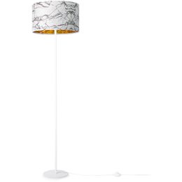 Paco Home Stehlampe "Kraft 525", 1, &Oslash; 38cm H: 144cm, wei&szlig;, Wohnzimmer, Leuchten, Wohnzimmer Schlafzimmer E27 Marmor Stein Design Grau Wei&szlig;
