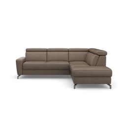 Sit & More Ecksofa SIT & MORE, B:258cm T:226cm, grau, Wohnzimmer, Sofas, "Scarlett L-Form", inklusive Kopfteilverstellung, wahlweise mit Bettfunktion, Bettkasten