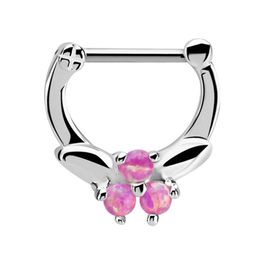 Adelia&acute;s ADELIA ́S Damen Nasenpiercing "Piercing Nasenpiercing", pink, Silber 925 (Sterlingsilber), Piercings, mit 316l Stahlstab als Verschluss Clicker