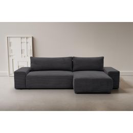Ecksofa WERK2, B:300cm H:76cm T:150cm, grau, 90% Polyester, 10% Nylon, Wohnzimmer, Sofas, "Amsterdam, zeitlos und elegant, Breite 300cm, L-Form",