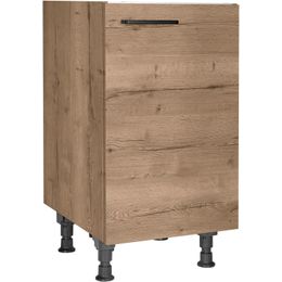 Sp&uuml;lenschrank Nobilia, B:45cm H:87cm T:58,3cm, braun, K&uuml;che, Schr&auml;nke, ""Structura", Ausrichtung w&auml;hlbar, vormontiert, in den Breiten", 45 und 60 cm,