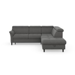 Sit & More Ecksofa SIT & MORE, B:252cm T:216cm, grau, 98% Polyester, 2% Polyamid, Wohnzimmer, Sofas, "Marano L-Form", inklusive Kopfteilverstellung, wahlweise